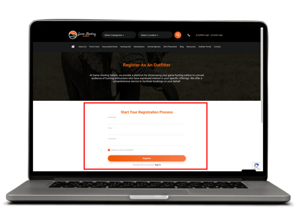 How To Register As An Outfitter | Game Hunting Safaris